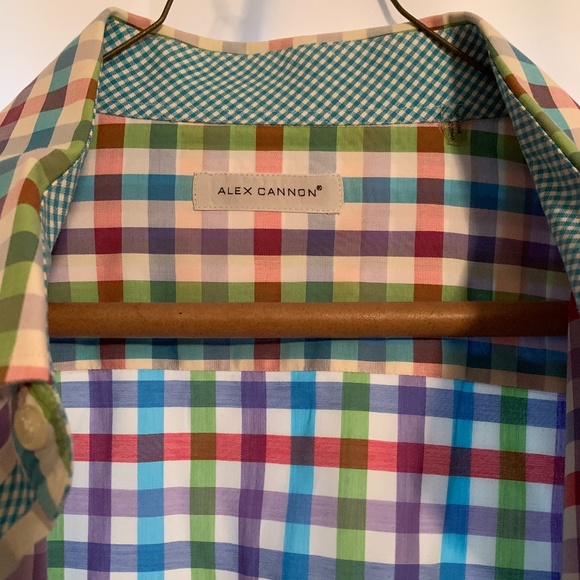 Alex Cannon | Shirts | Alex Cannon Multi Color Dress Shirt | Poshmark